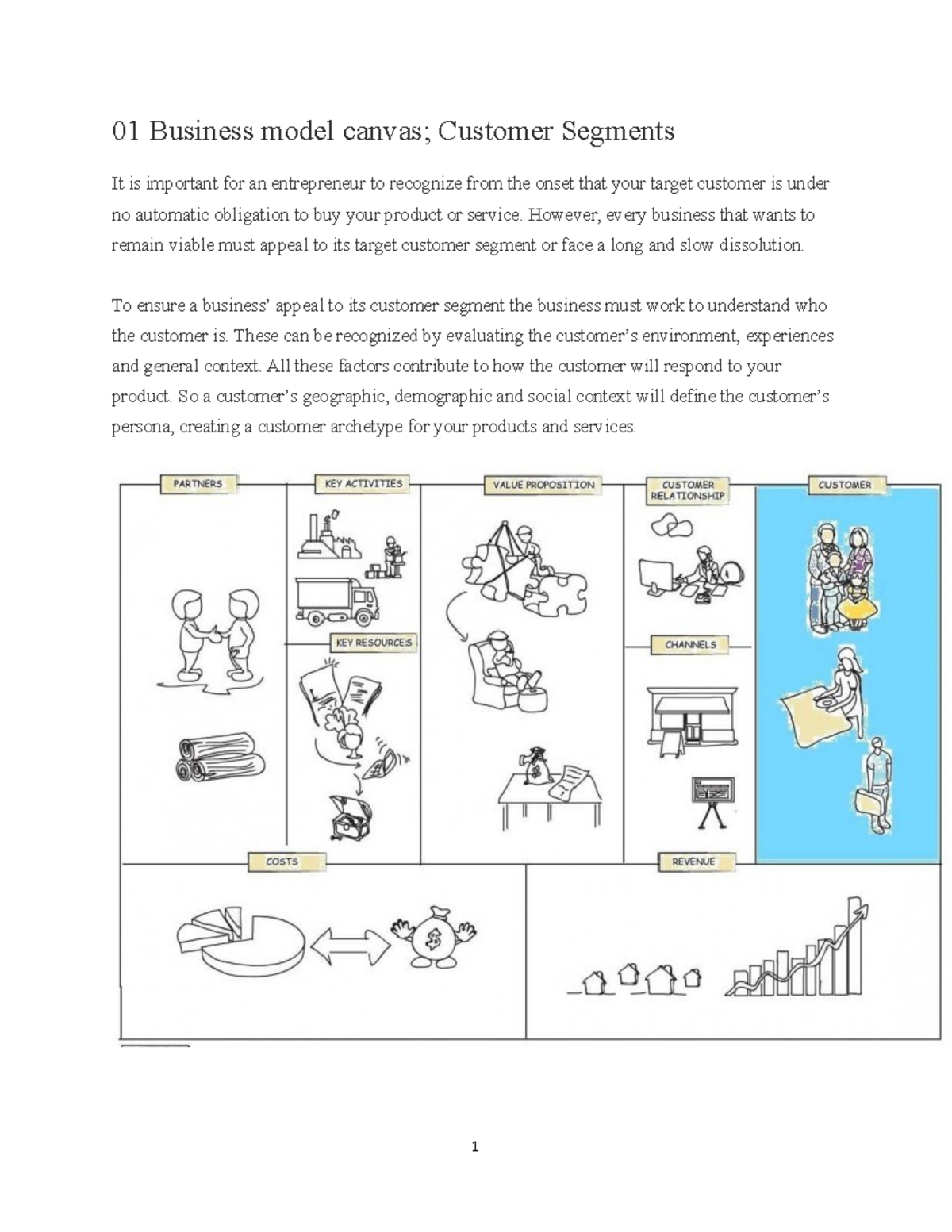 01 Business model canvas; Customer Segments - However, every business ...