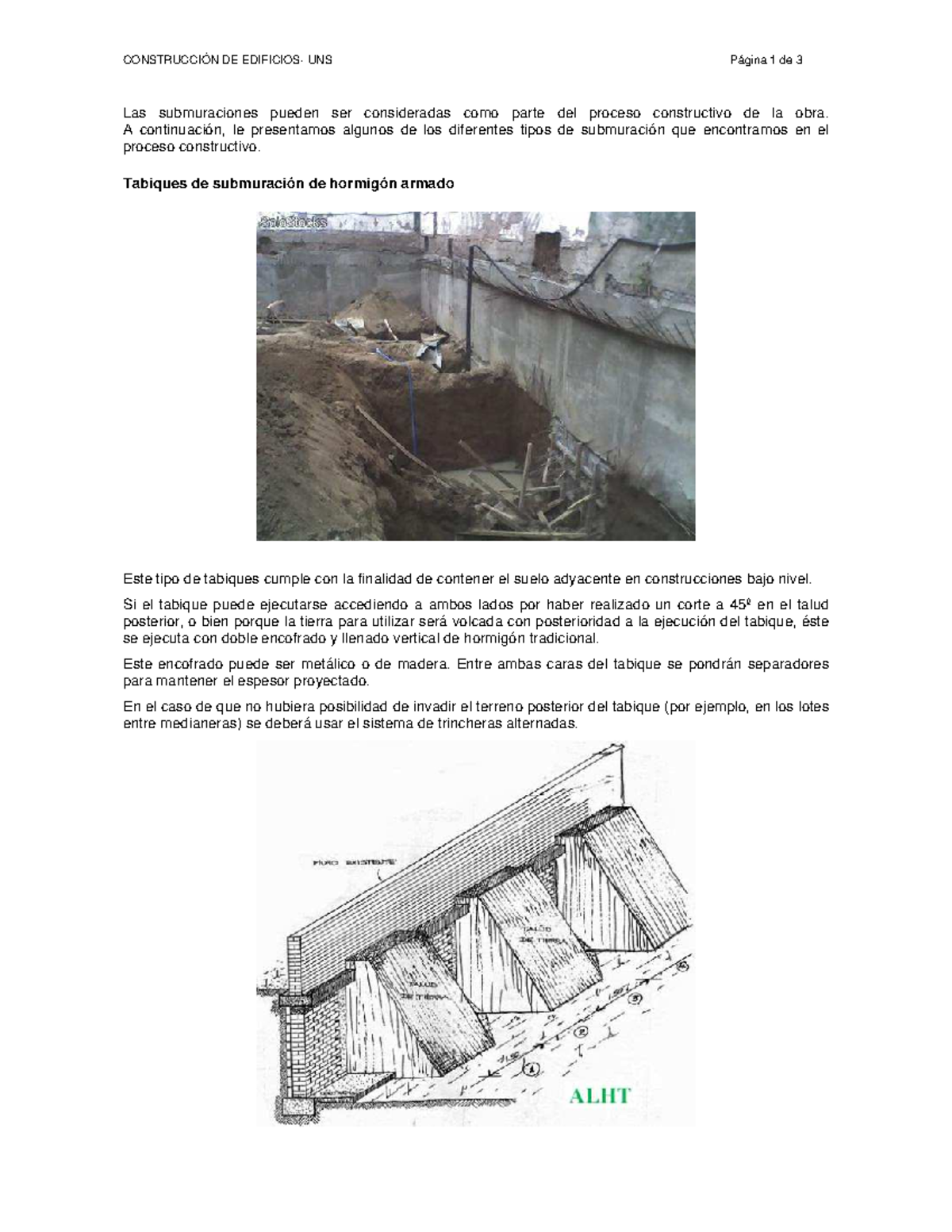 Las submuraciones - A continuación, le presentamos algunos de los ...