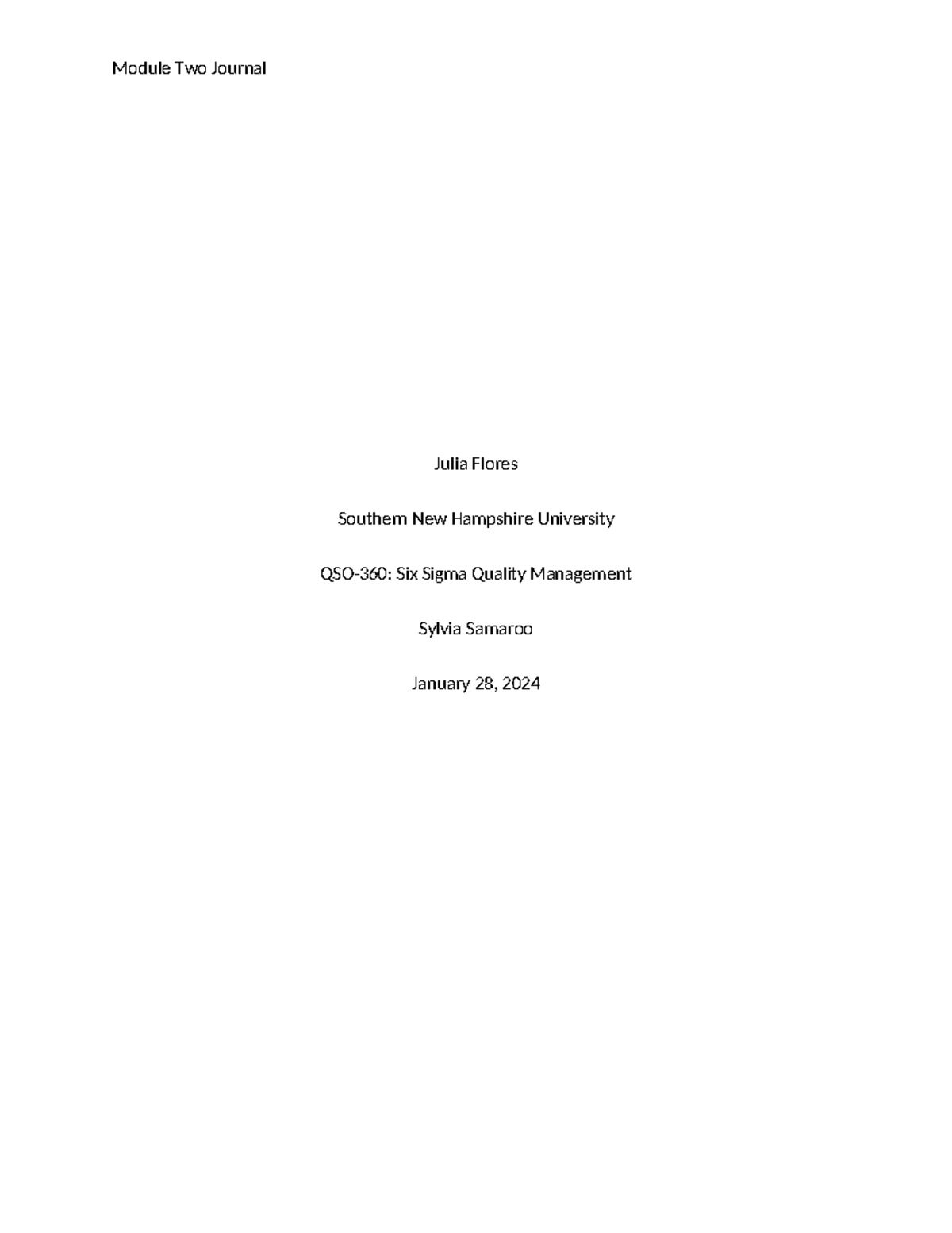 QSO-360 Module 2 Journal - QSO360 - Module Two Journal Julia Flores ...
