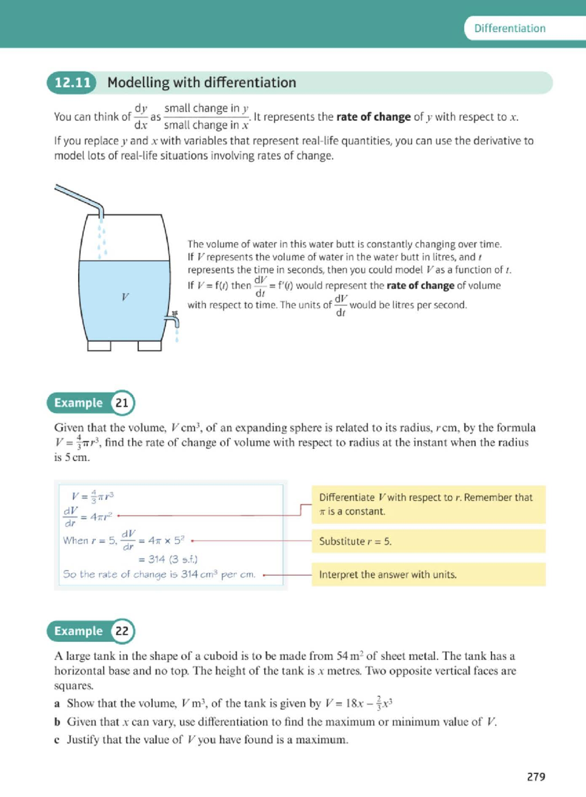 Modelling Differentiation - Differentiation 12 Modelling with ...