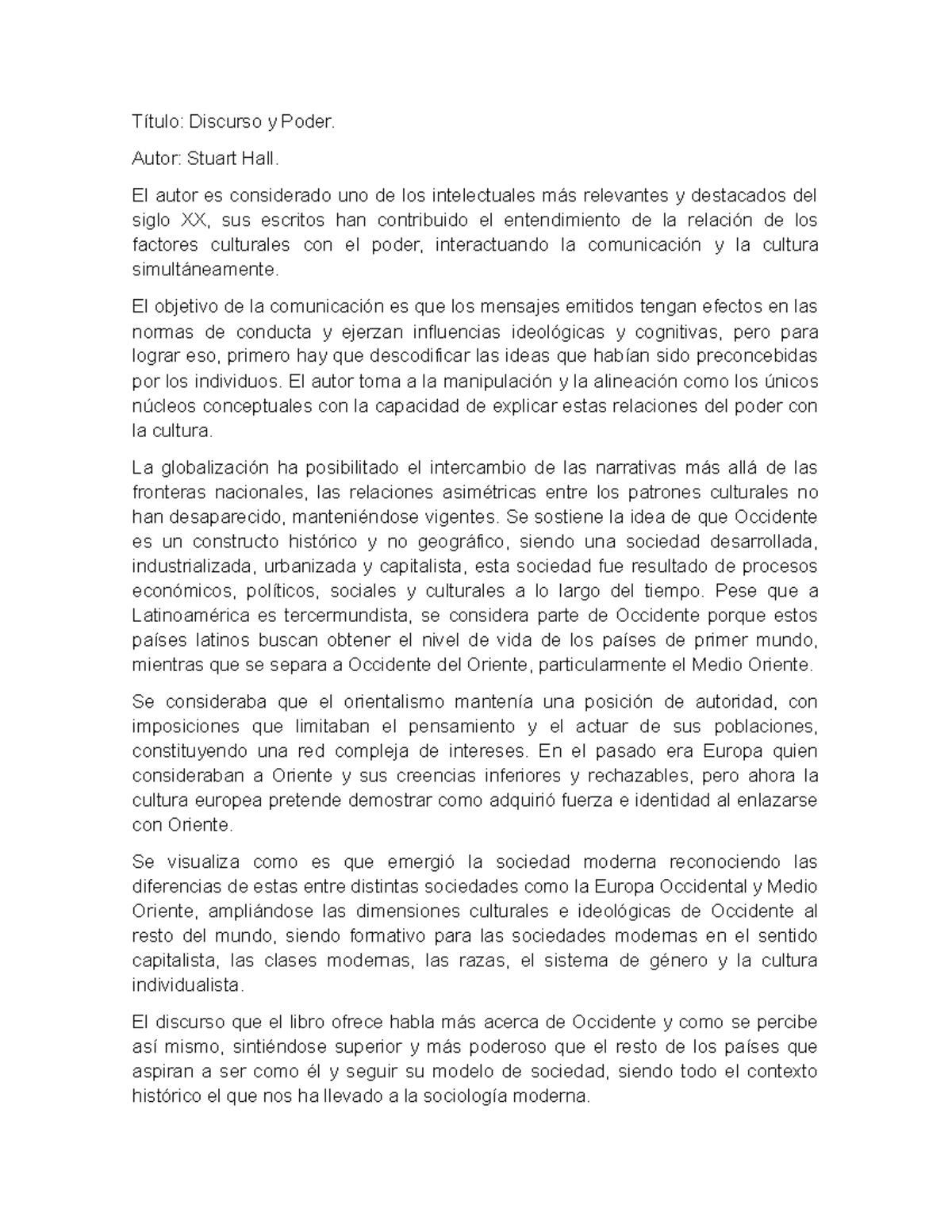 Discurso y Poder - Representation Vol. 2: Cultural Representations and ...