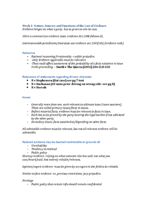 Evidence assignment 1 - prosecutor questions - Examination-in-Chief ...