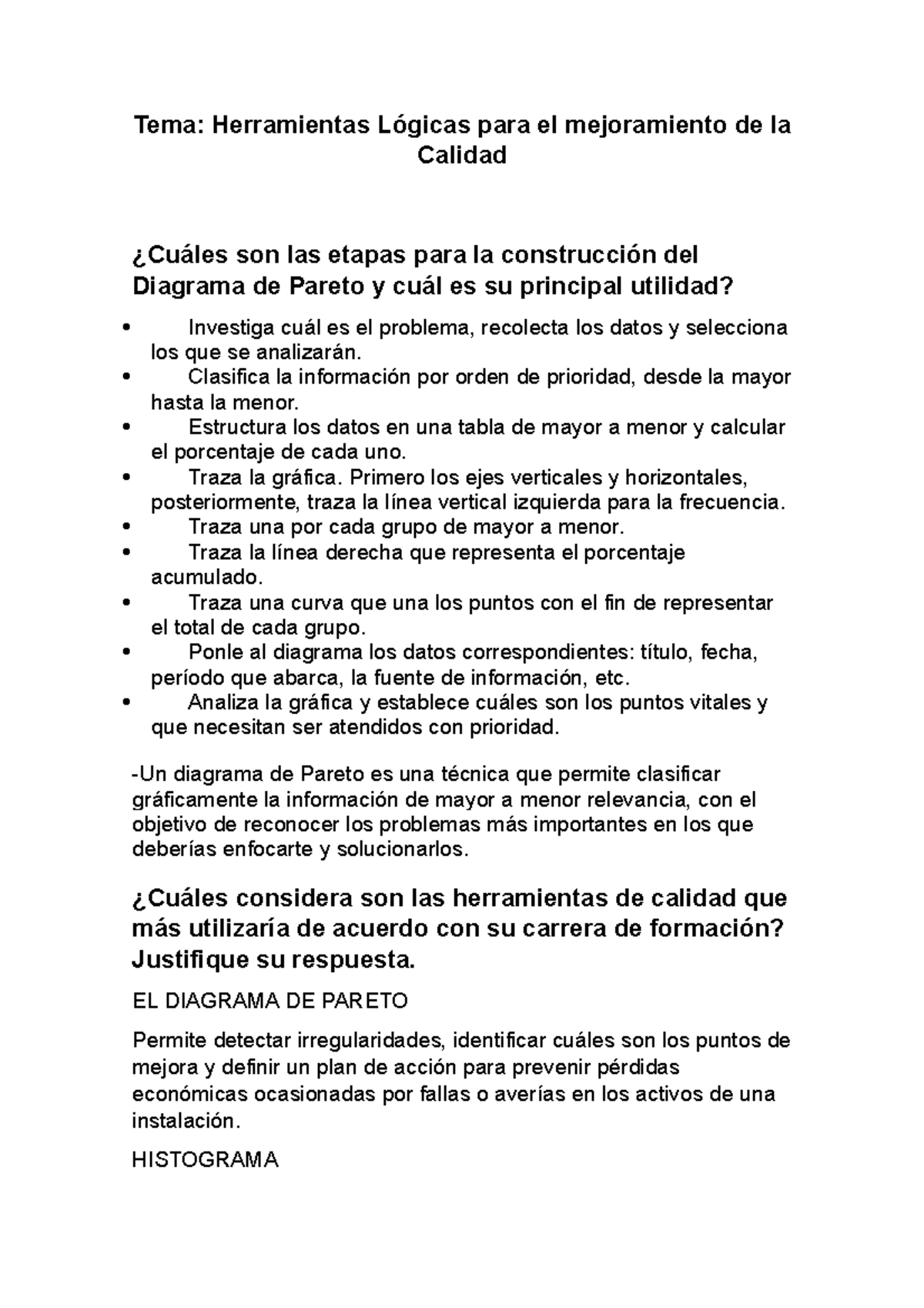 Foro Tematico Calidad Total Tema Herramientas Lógicas Para El