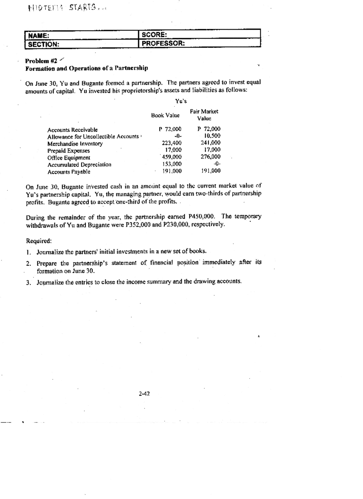 Operations Exercise No. 2 - BS accountancy - Studocu
