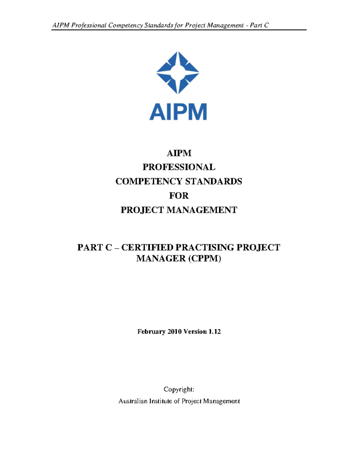 2-Part C AIPM Project Manager Professional Competency Standards - AIPM ...