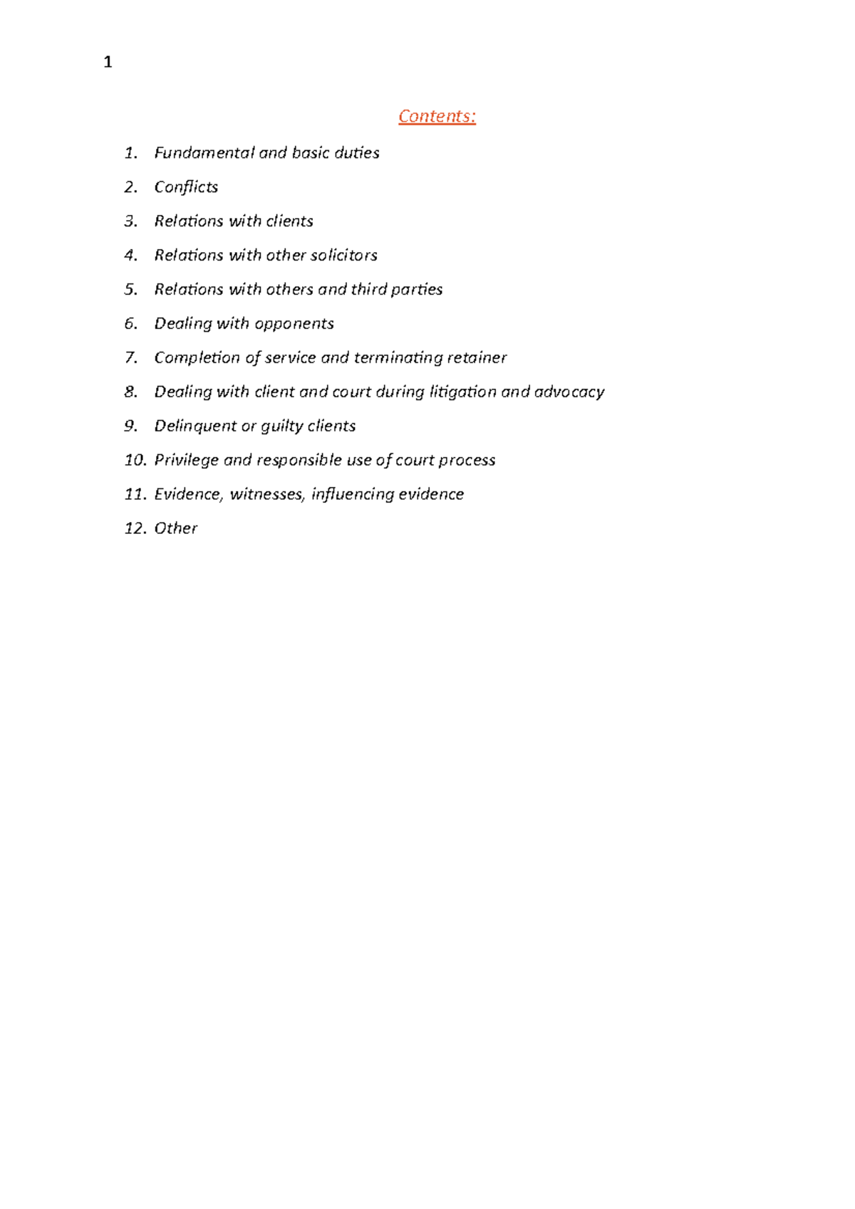 List of ASCR Rules - Contents: Fundamental and basic duties Conflicts ...