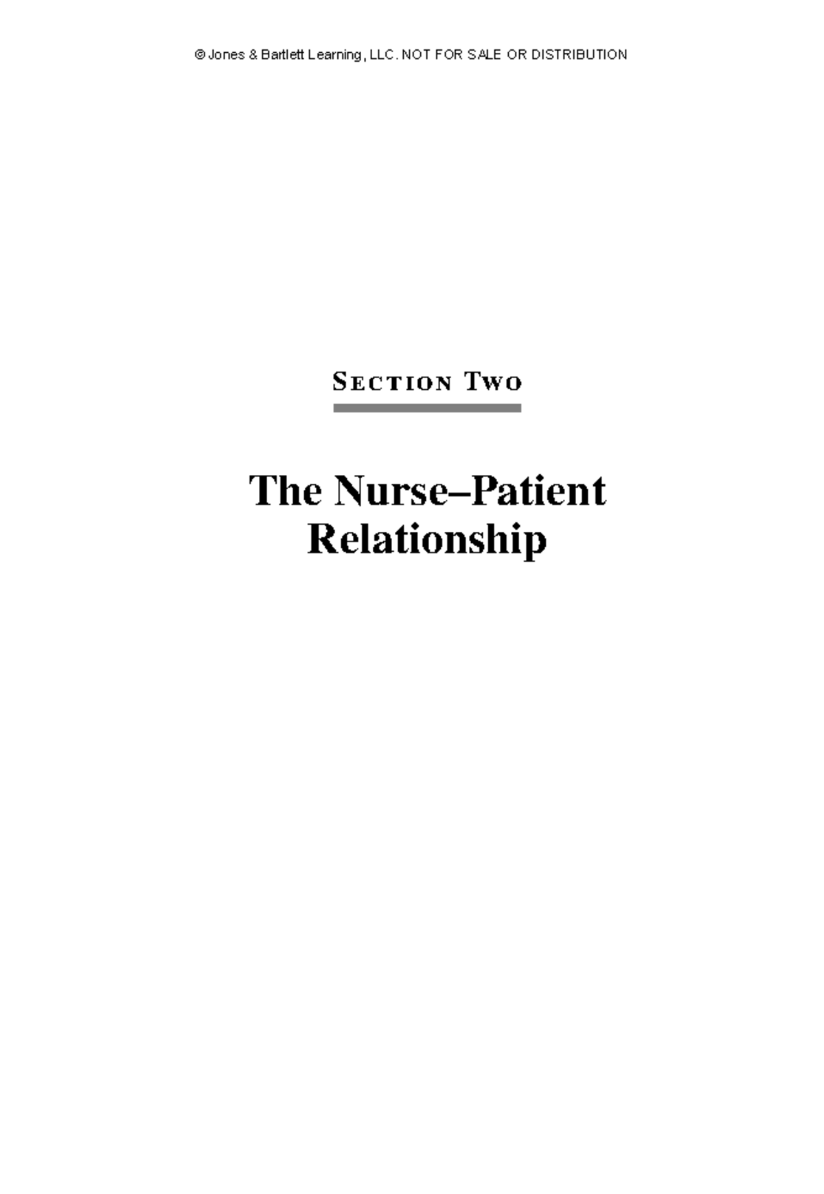 9781449691776 ch05 pass2 - Section Two The Nurse–Patient Relationship ...