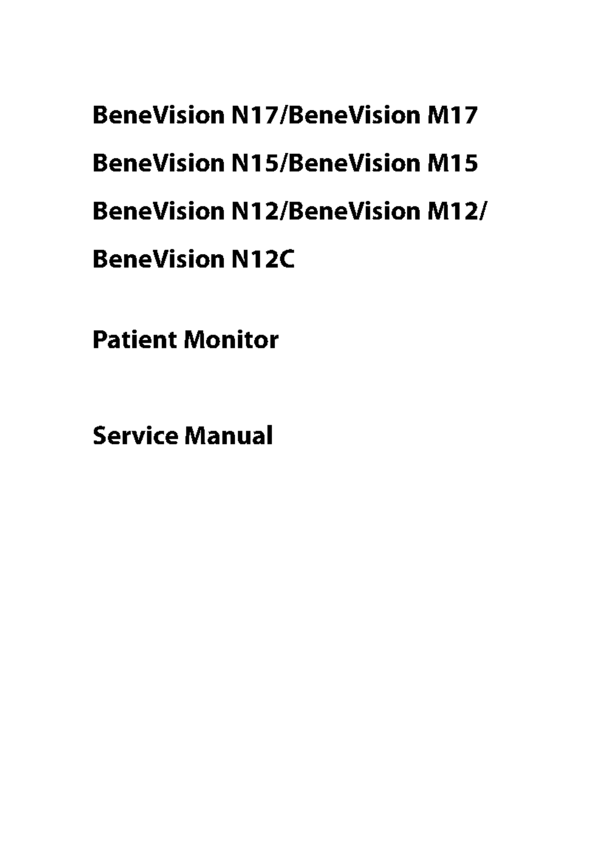 Bene Vision N17N15N12 Service Manual 7 - BeneVision N17/BeneVision M ...
