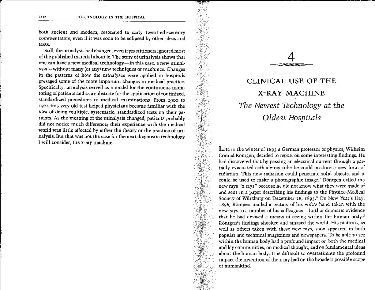 Howell, Clinical Use of the XRay Machine - IO2 TECHNOLOGY IN THE ...