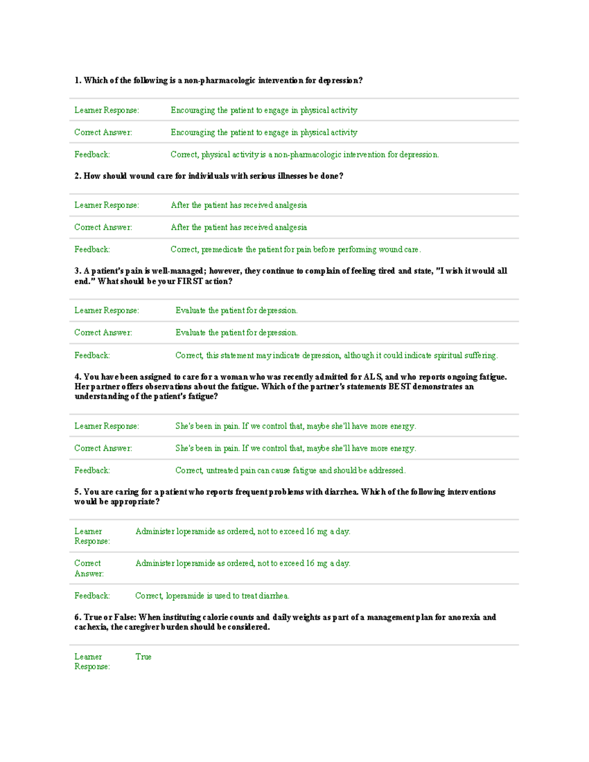 Elnec Core Module 3 Symptom Management Answers - Which of the following ...