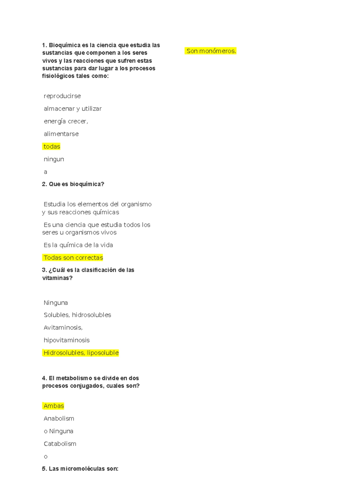 Bioquimica II 1er. Parcial - Bioquímica es la ciencia que estudia las sustancias que componen a ...