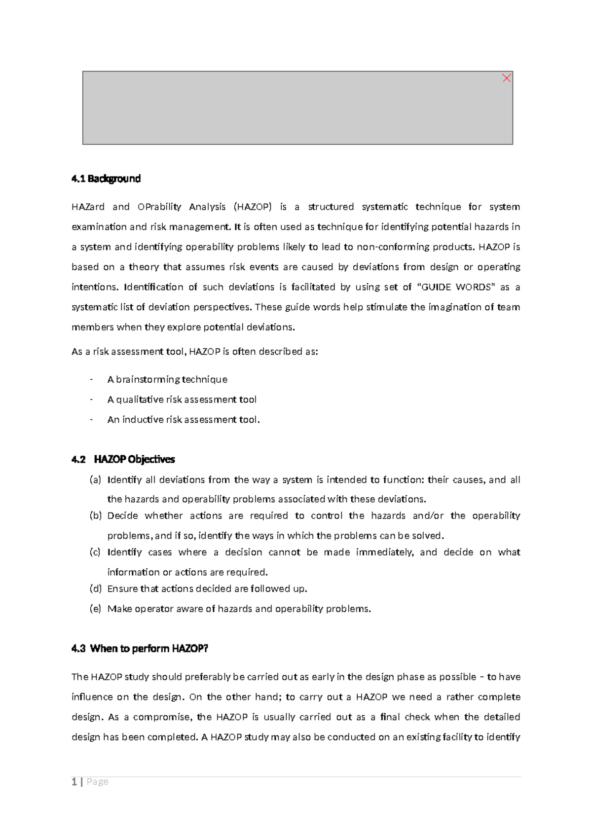 Hazop Study Report CPDP 311 - HAZard and OPrability Analysis (HAZOP) is ...