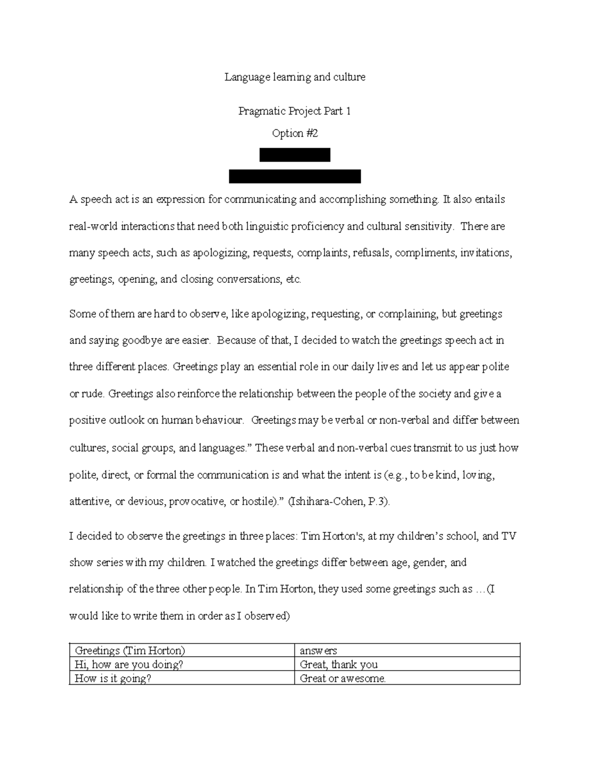 Pragmatic Part 1 - This part is a mandatory first part - Language ...