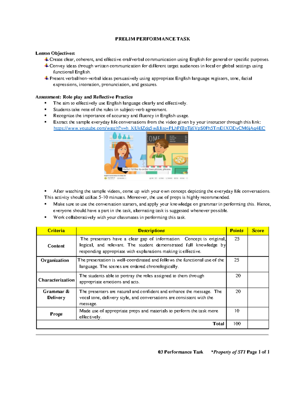 01 Performance Task 1- Final - PRELIM PERFORMANCE TASK Lesson ...