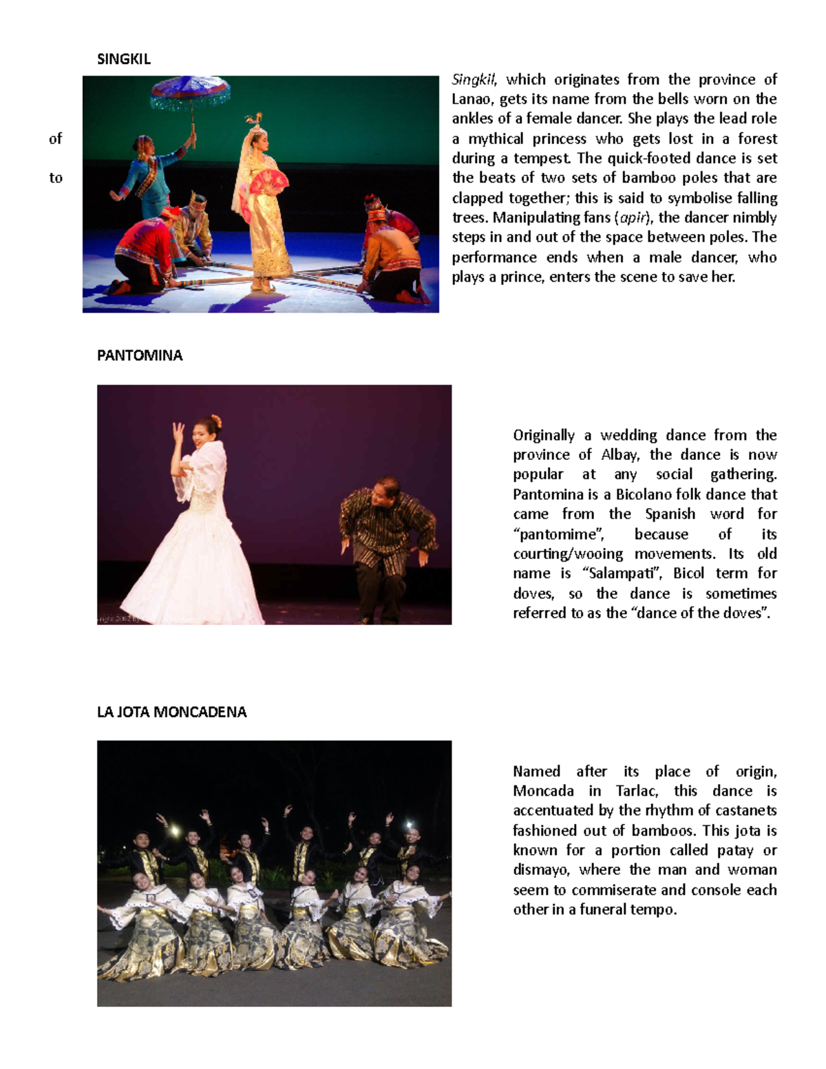 Philippine Folk Dances - SINGKIL Singkil, which originates from the ...