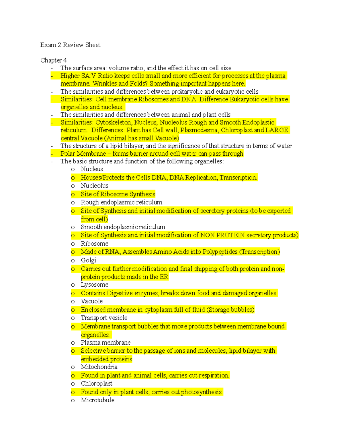Exam 2 Review Sheet v2 (1) OCT 22 - Exam 2 Review Sheet Chapter 4 - The ...