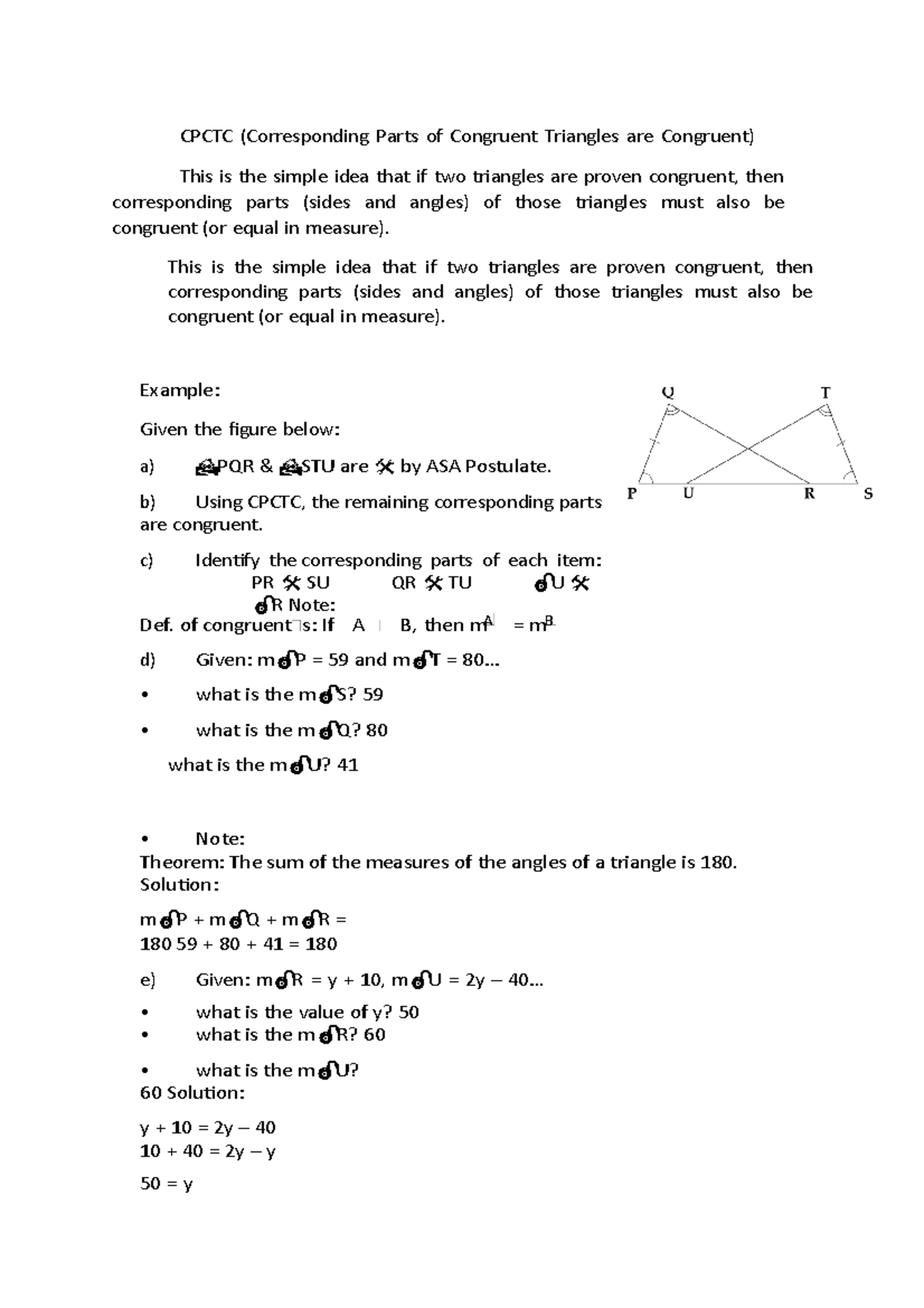 Cpctc - Math - A CPCTC (Corresponding Parts of Congruent Triangles are ...