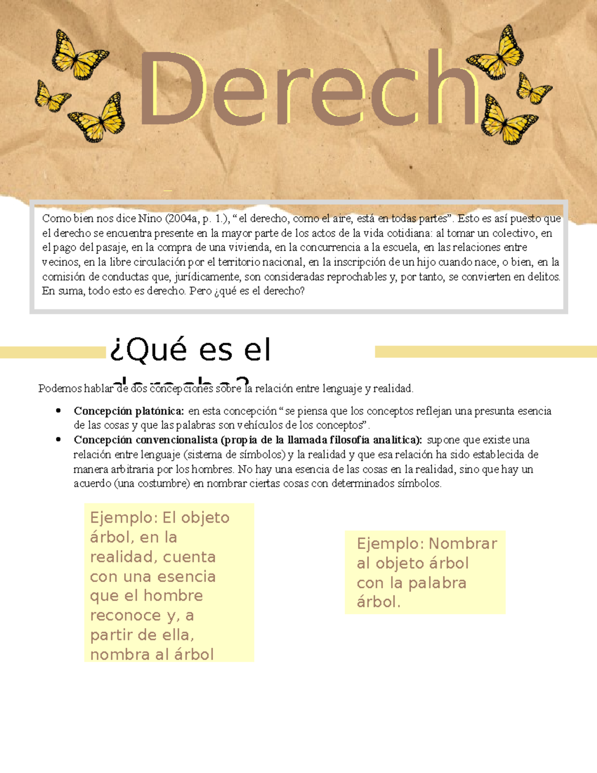 Intro. al derecho. Mod. 1 - Lec. 1 Resumen - Derech o Derech o Derech o ...