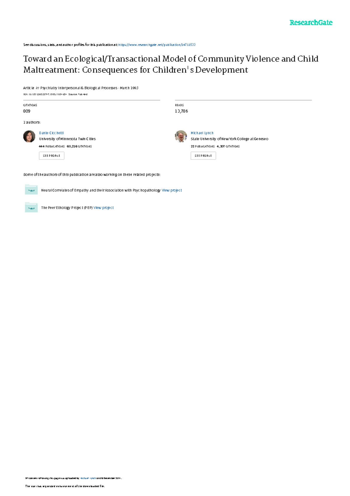 Toward an Ecological Transactional Model of Communi - See discussions ...