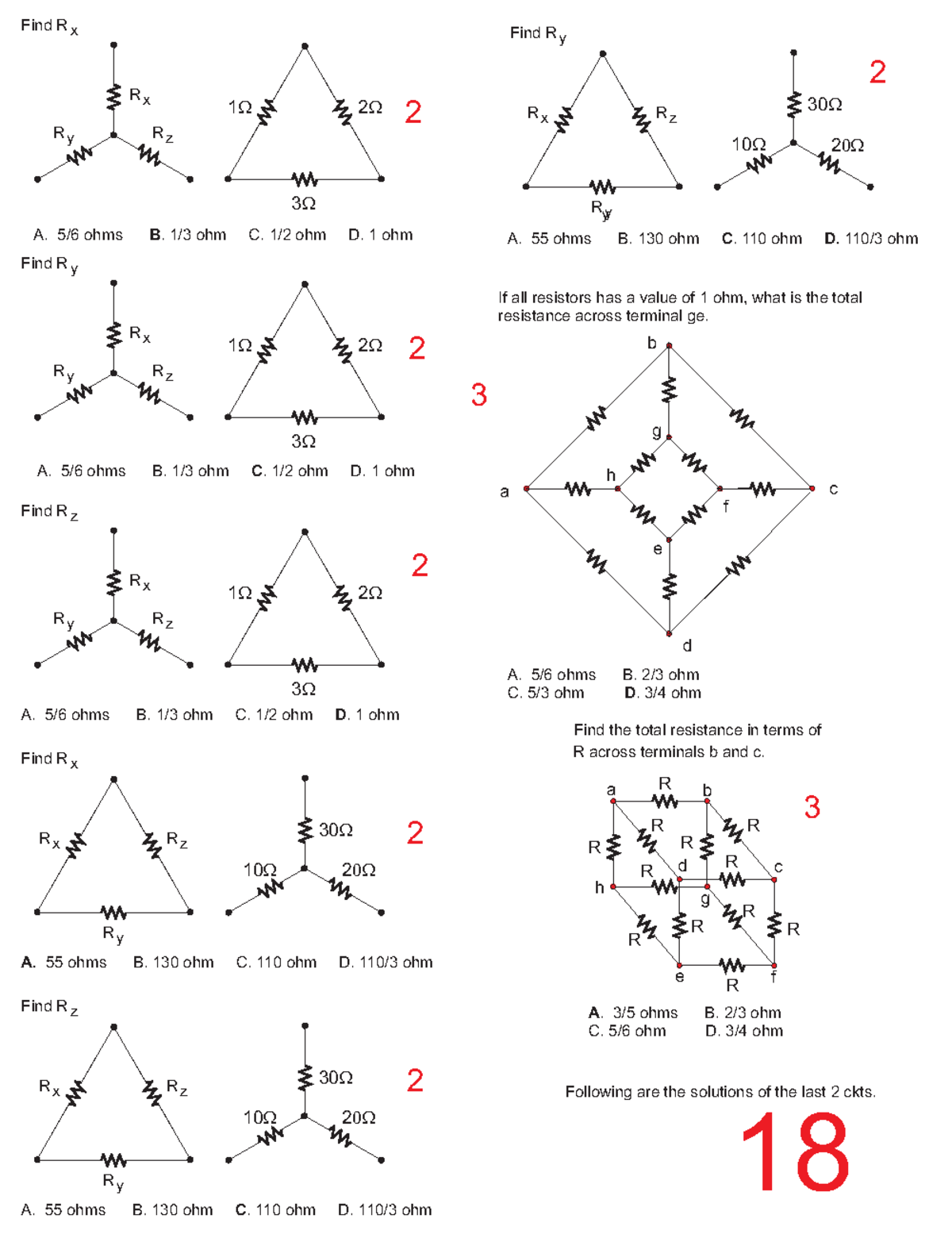Circuit-QUIZ1-solution - Find R Find R Find R Find R Find R x Find R y ...