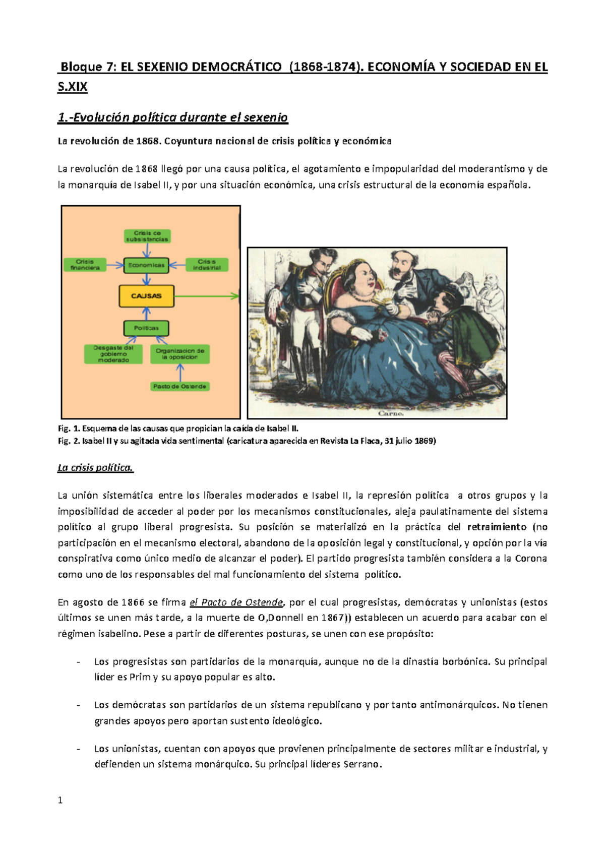 B7 EL Sexenio Democrático v2 - Bloque 7: EL SEXENIO DEMOCRÁTICO (1868-1874). ECONOMÍA Y SOCIEDAD ...