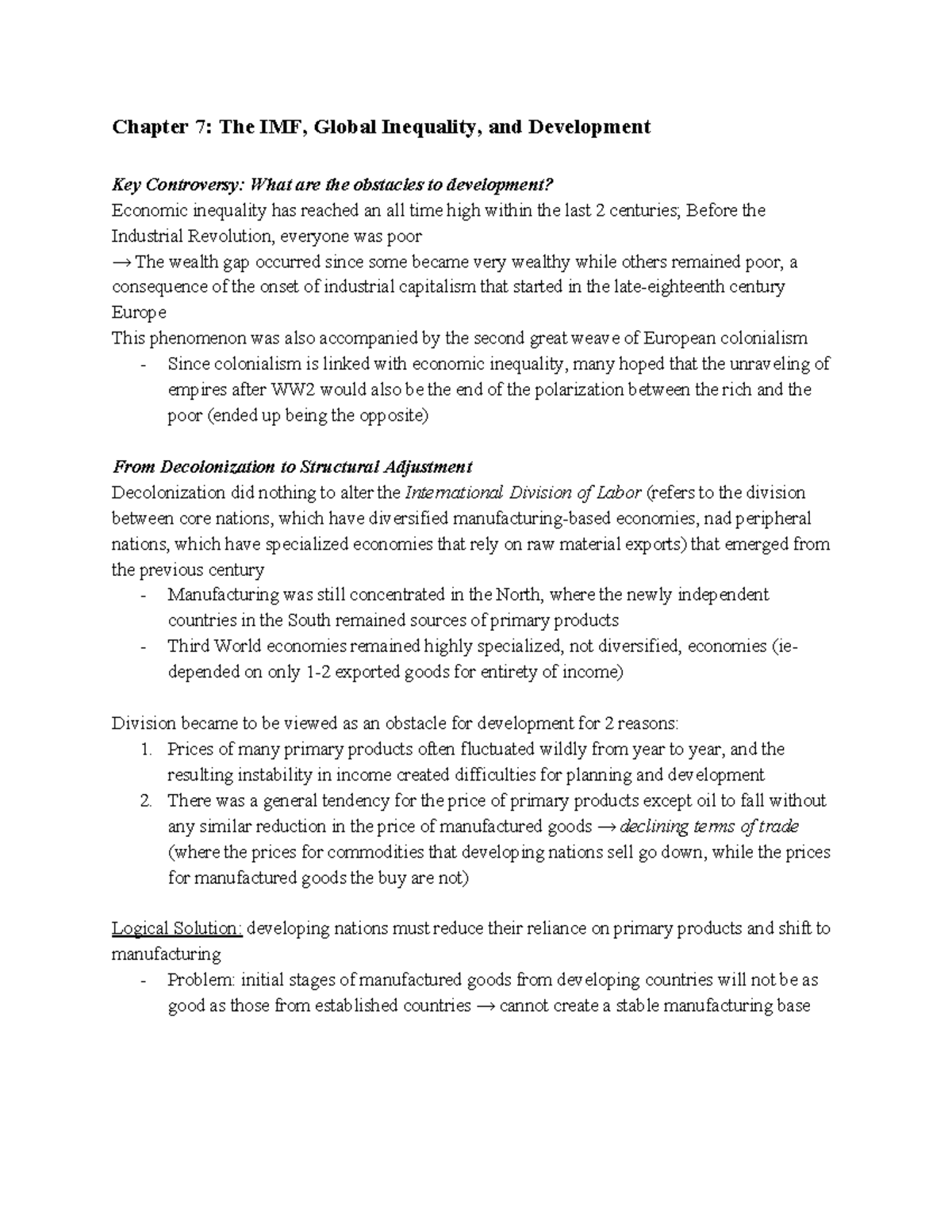 IR CH 7 - Summary International Relations: Perspectives, Controversies ...