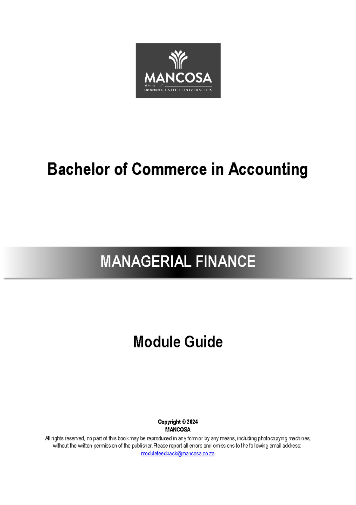 20241016101026 Managerial Finance Managerial Finance 2620, BW ...