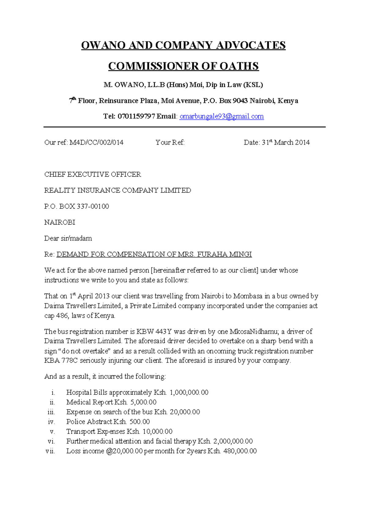 All civil drafting documents-1 - OWANO AND COMPANY ADVOCATES ...