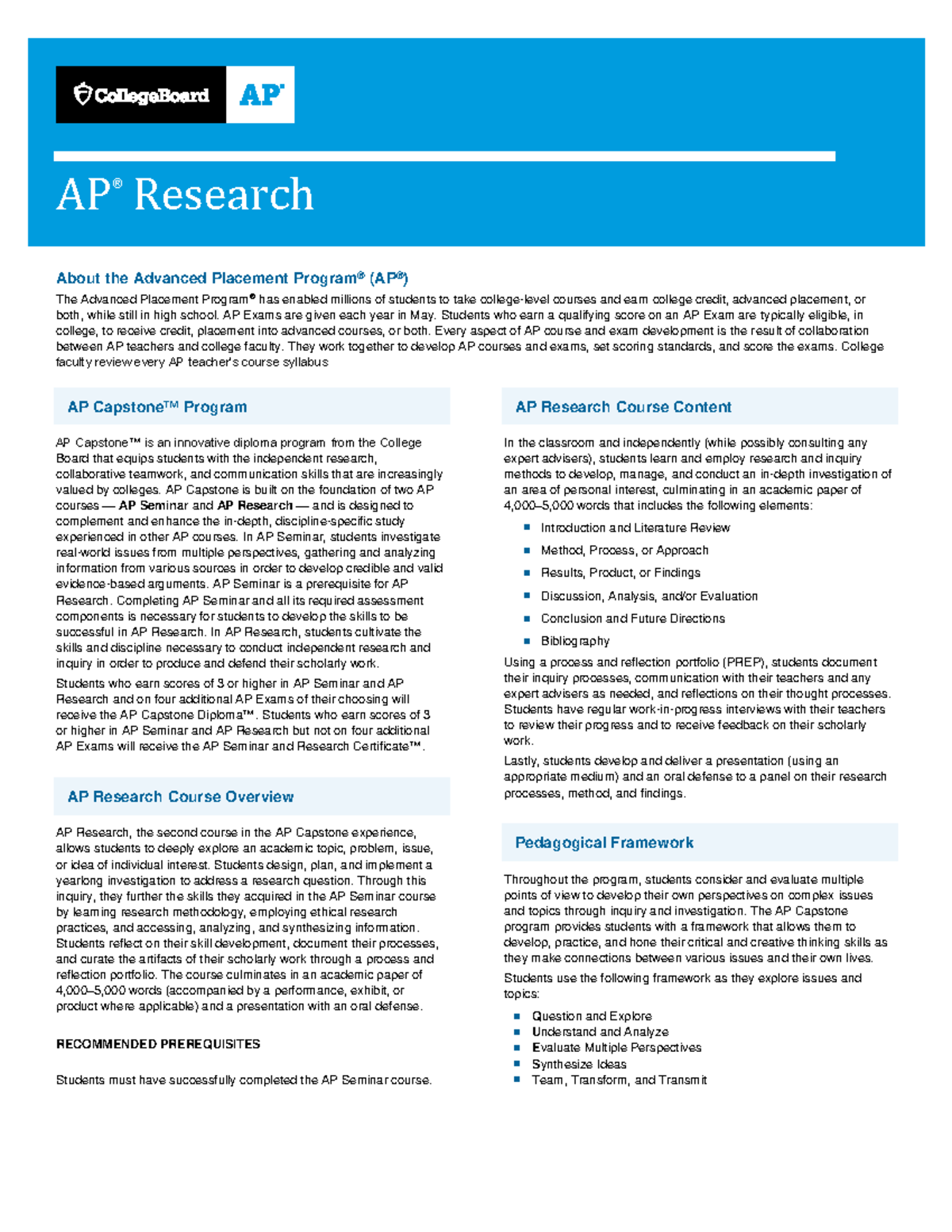 Course Overview Plagiarism Policy AP Research 2022 - AP Æ Research ...
