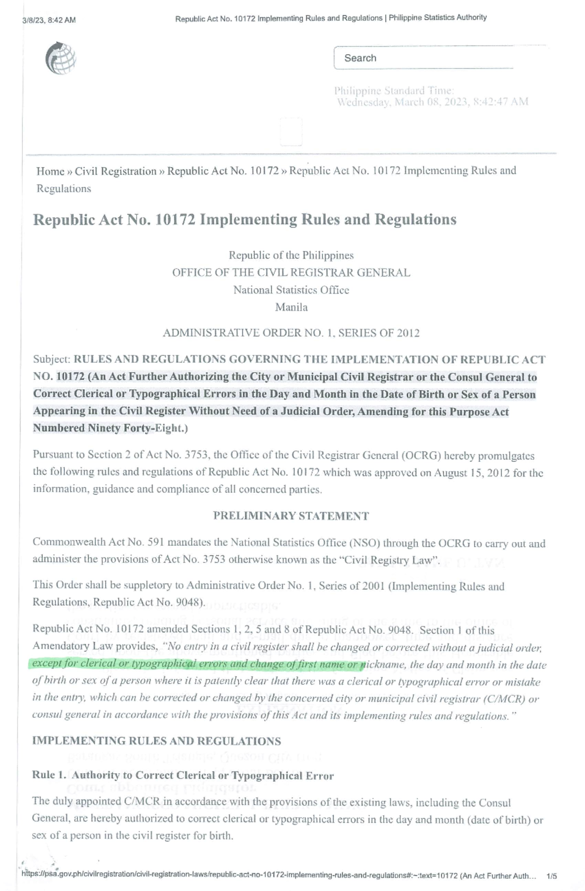 Republic Act 10172 - IRR - Bachelor of Science in Civil Engineering ...