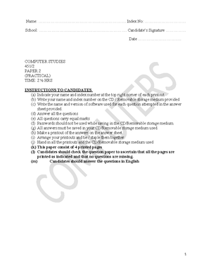 Practical exercises spredsheets - MICROSOFT EXCEL PRACTICAL EXERCISE 1. Using the data given ...
