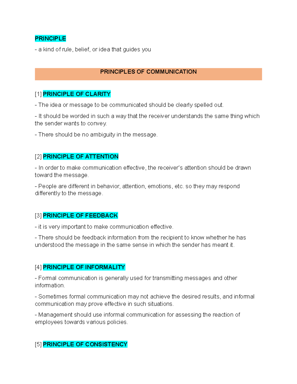 Principles AND Ethical Principle OF Communication - PRINCIPLE a kind of ...