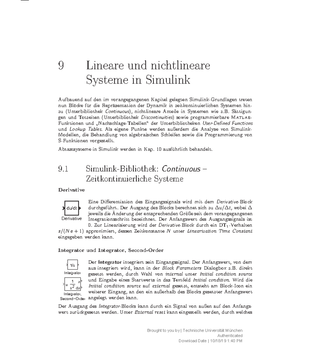 [9783486719932 - Matlab - Simulink - Stateflow] 9 Lineare und nichtlineare Systeme in Simulink ...