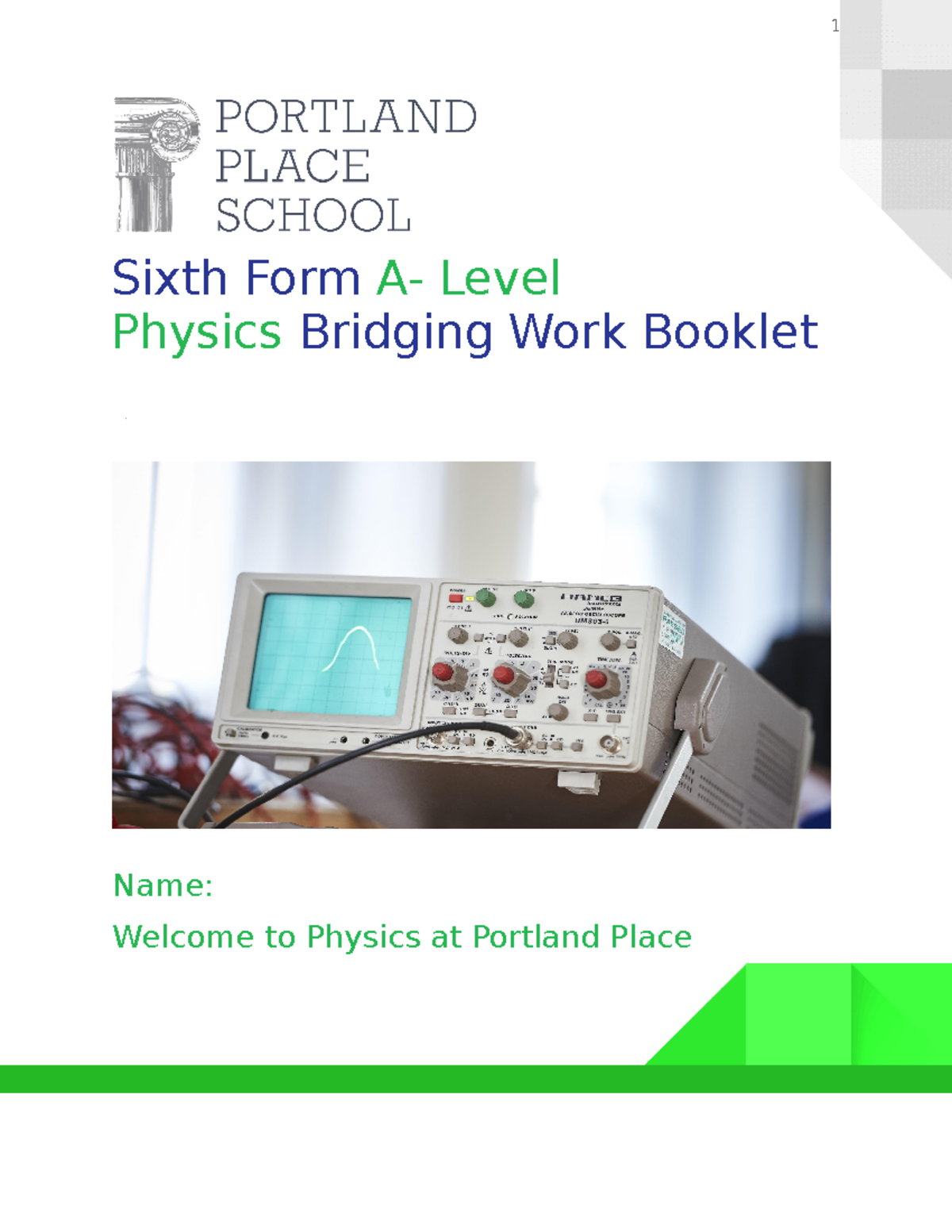 Physics Transition Booklet 2021 very good - PM101 - QMU - Studocu