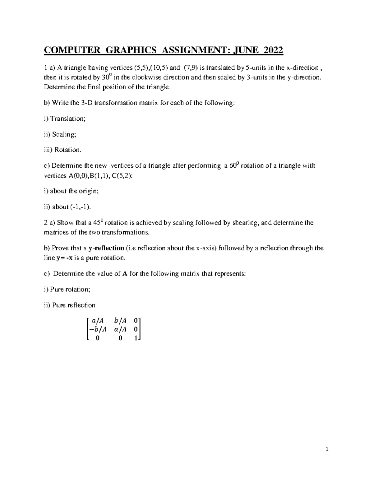 Computer Graphics Assign JUNE 2022 - 1 COMPUTER_GRAPHICS_ASSIGNMENT ...