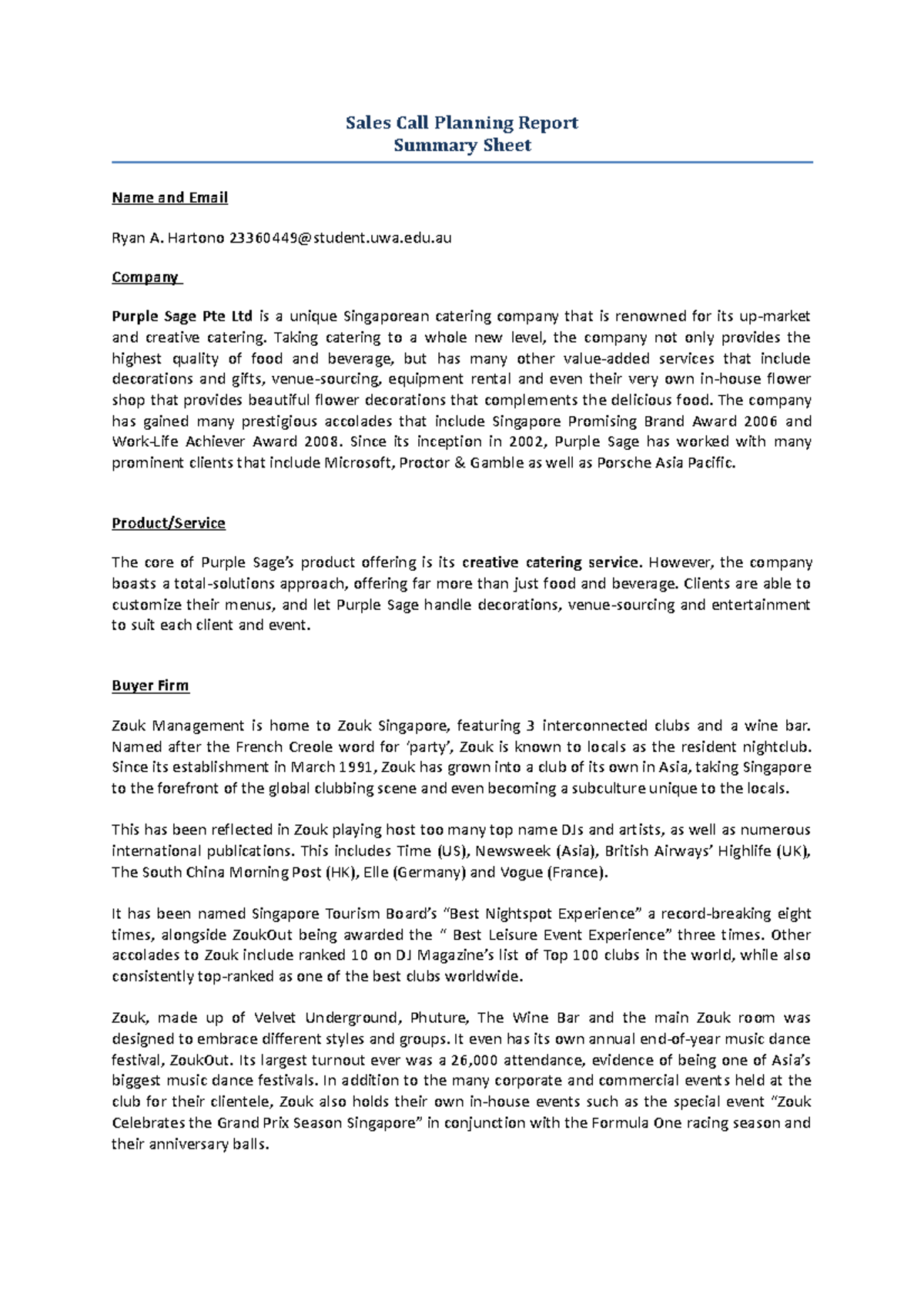 Sales Call Summary Sheet Example - Sales Call Planning Report Summary ...