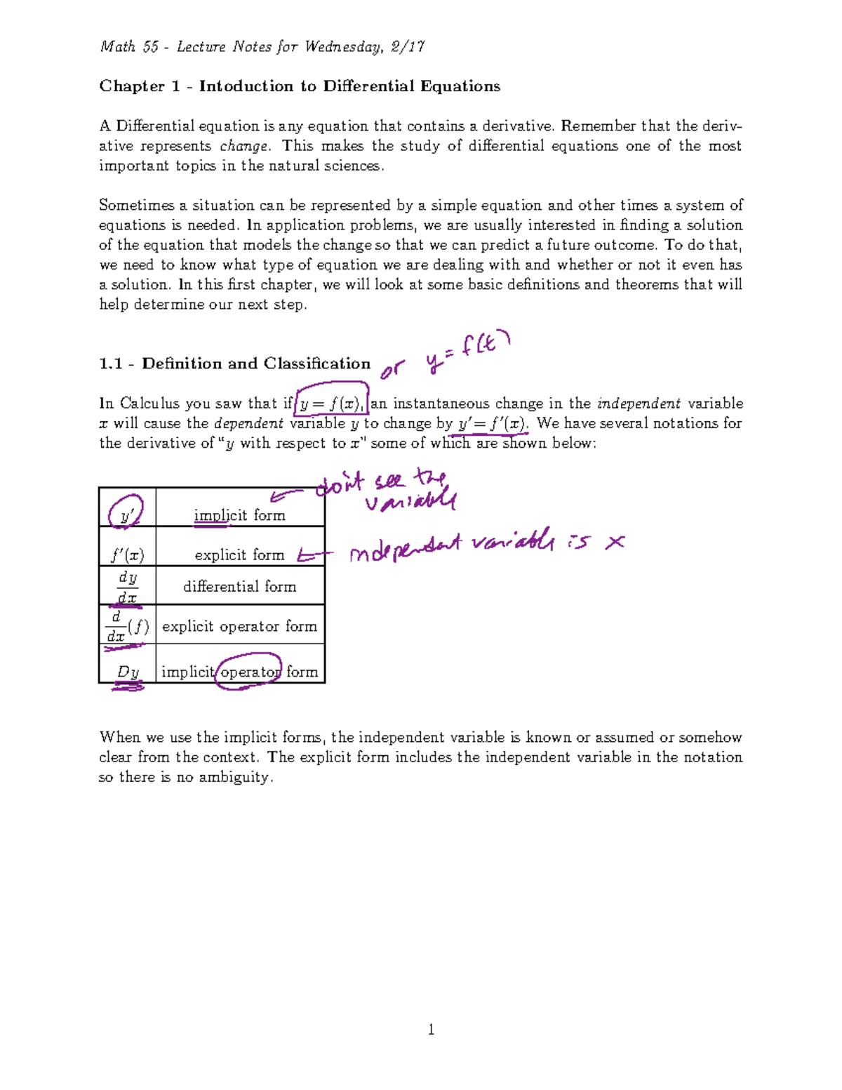 Math55217 annotated - Prof Patricia Michel - Math 55 - Lecture Notes ...