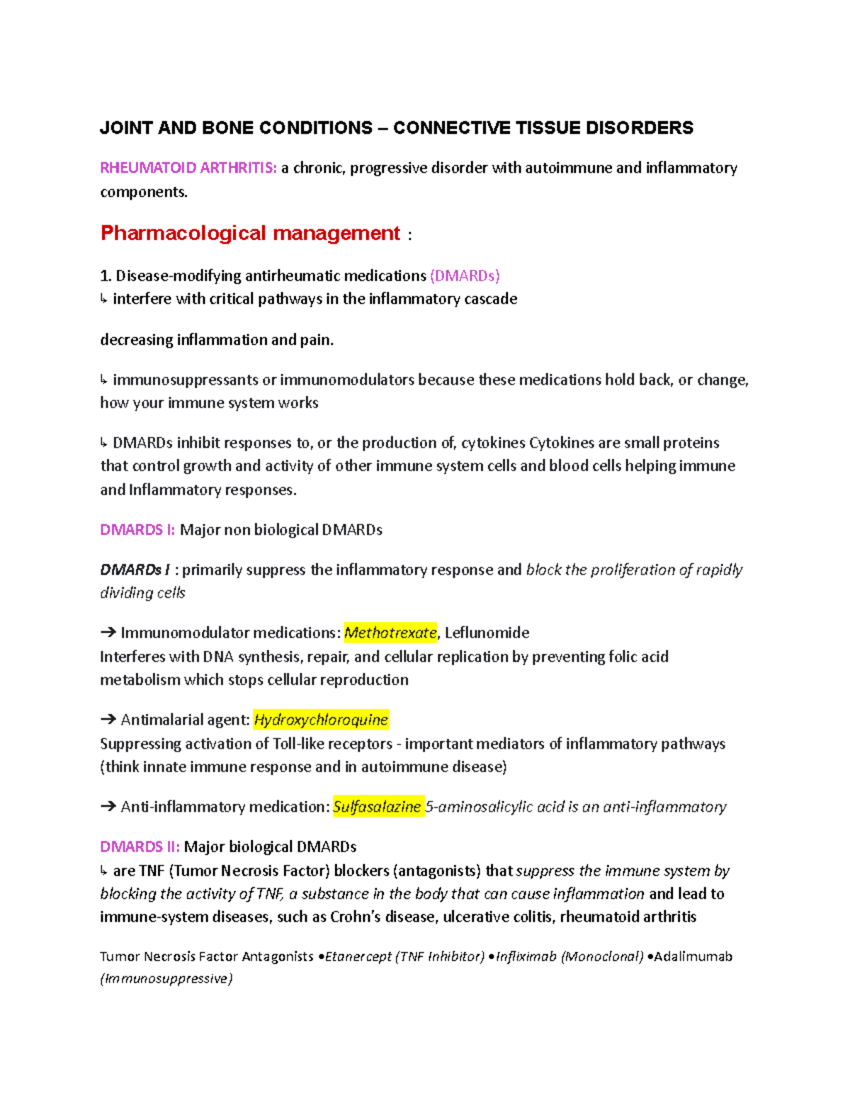 Pharm Bone:Joint meds - Medications - JOINT AND BONE CONDITIONS ...