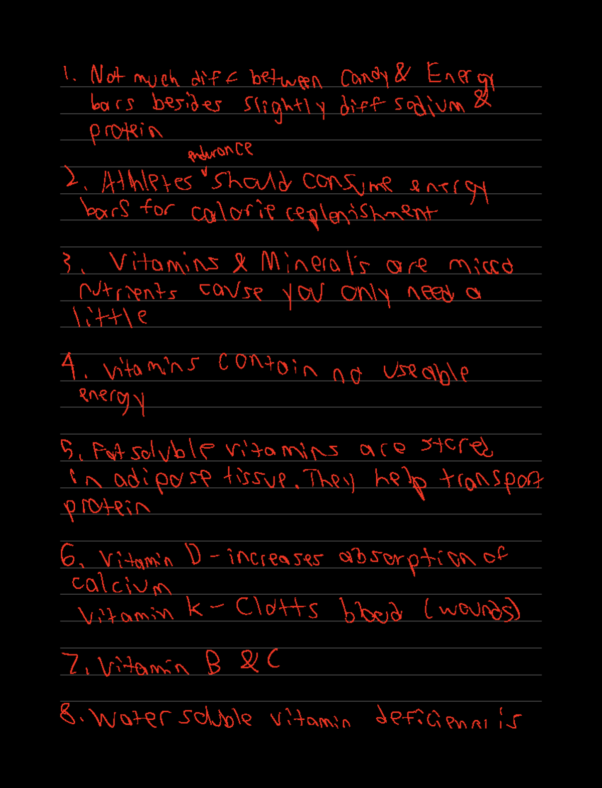 Kin 110 Final Practice - 1 Not much diff between candy Energy bars ...