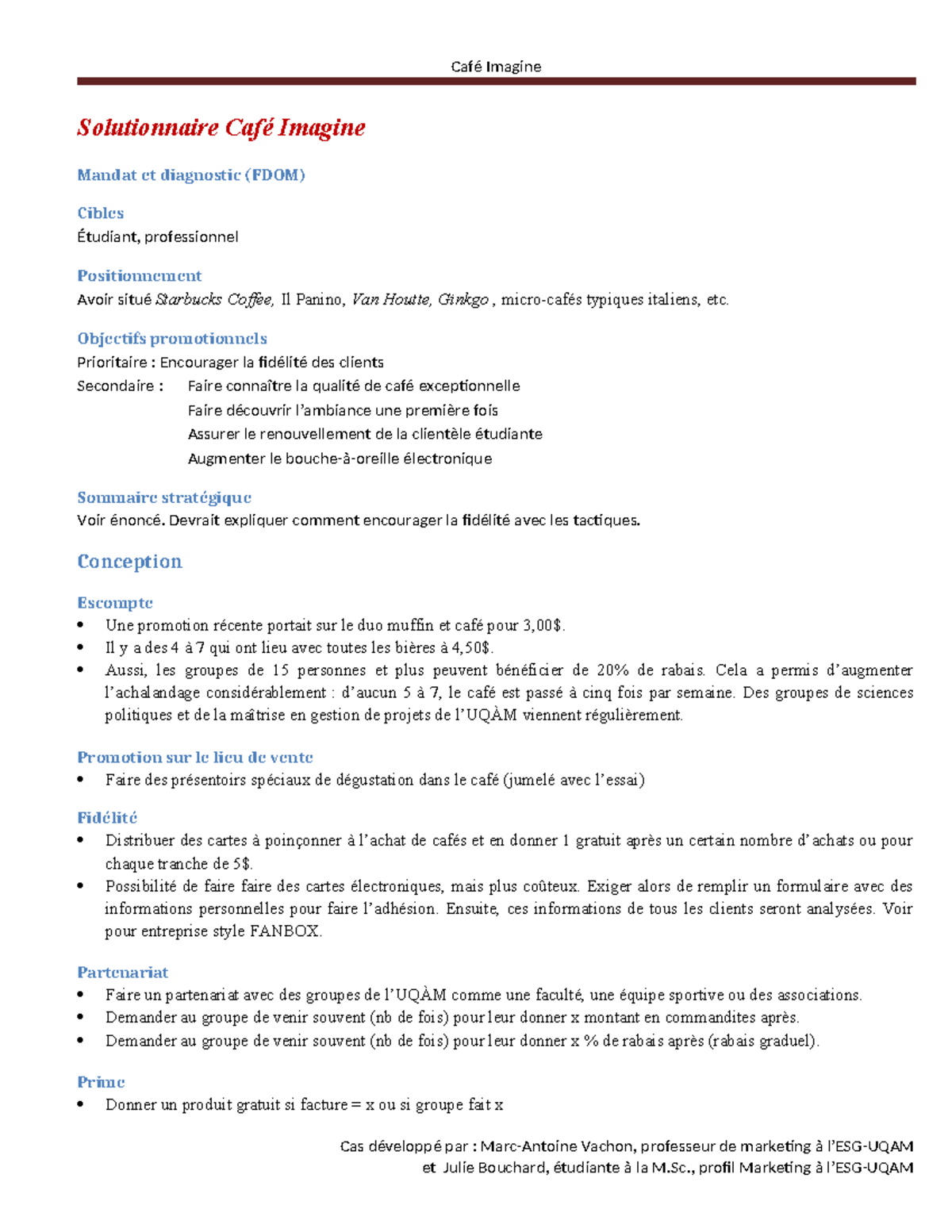 Solutionnaire CAS Café Imagine - Café Imagine Solutionnaire Café ...