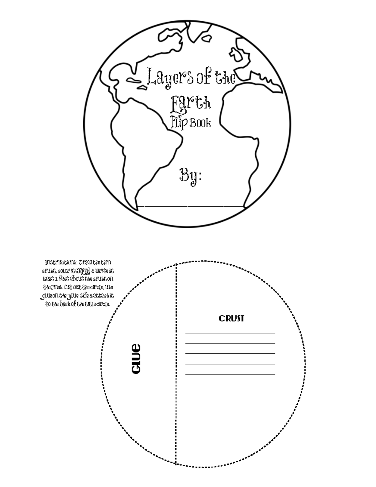 Layers of Earth Foldable - Layers of the Earth Flip Book By ...