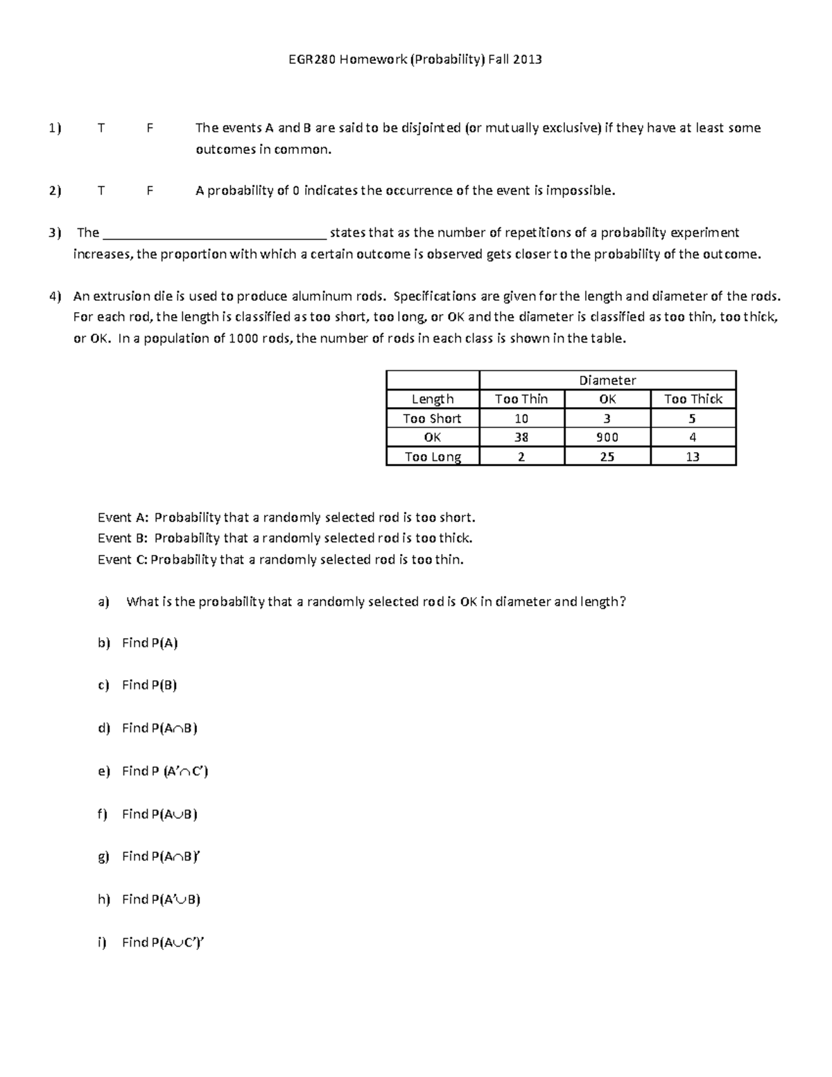 HMWK (Probability) - hw probability - EGR280 Homework (Probability ...