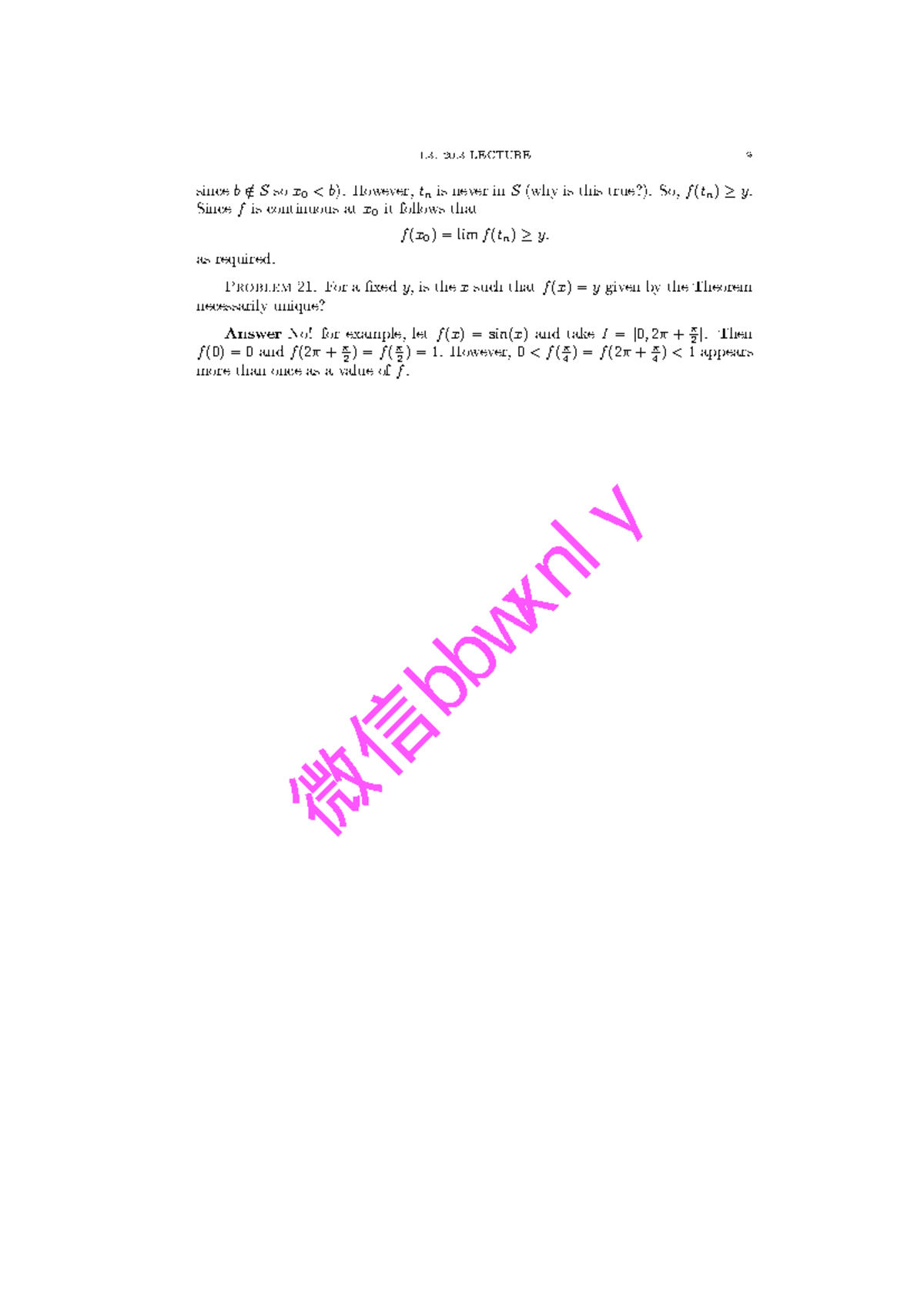 Math 312 Lecture notes 11 - 20 LECTURE 9 since b /∈ S so x 0