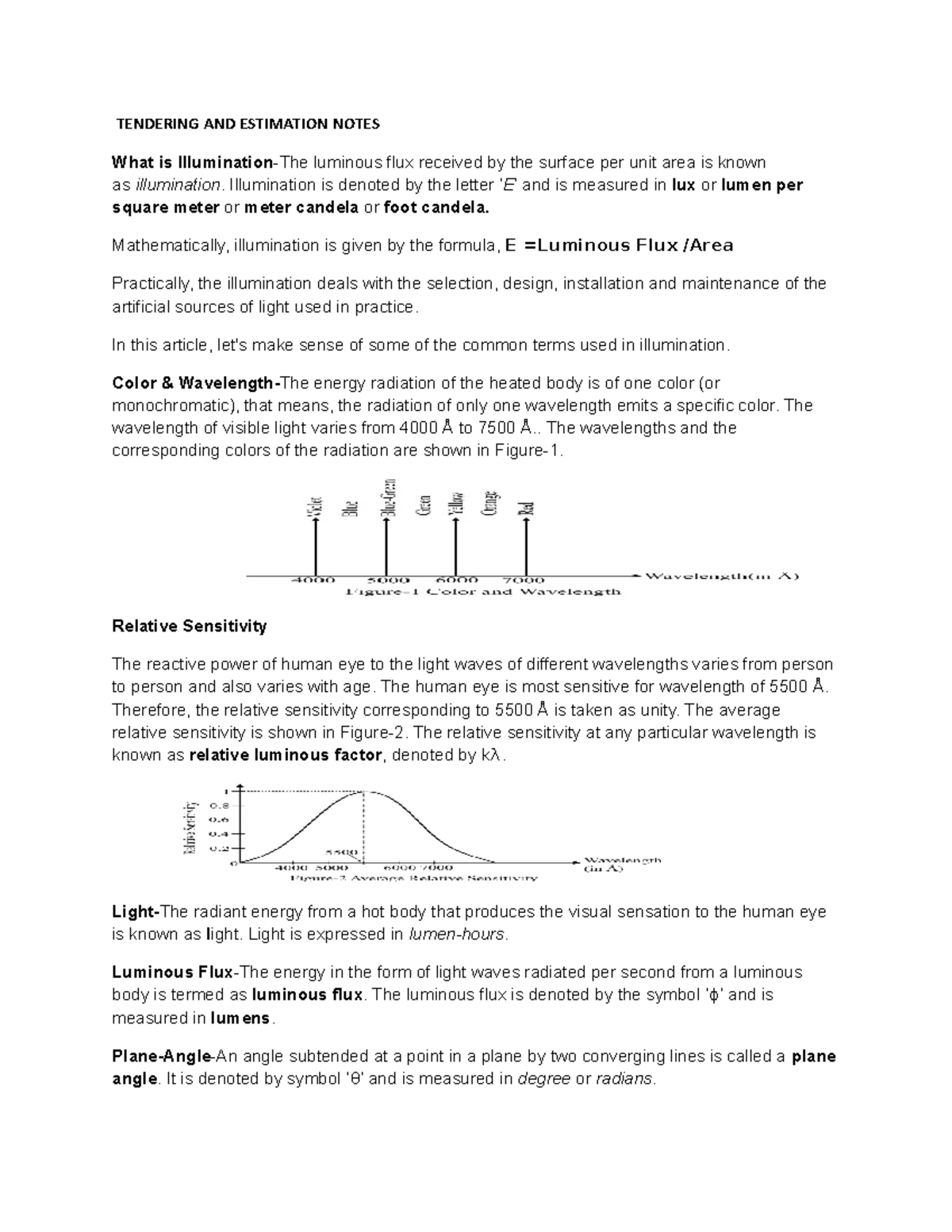 Tendering AND Estimation Notes - TENDERING AND ESTIMATION NOTES What is ...