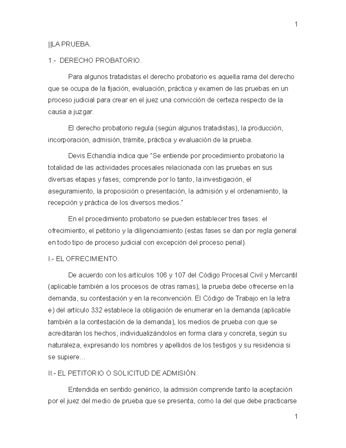 LA Prueba- Derecho Probatorio - ||LA PRUEBA. 1.- DERECHO PROBATORIO ...