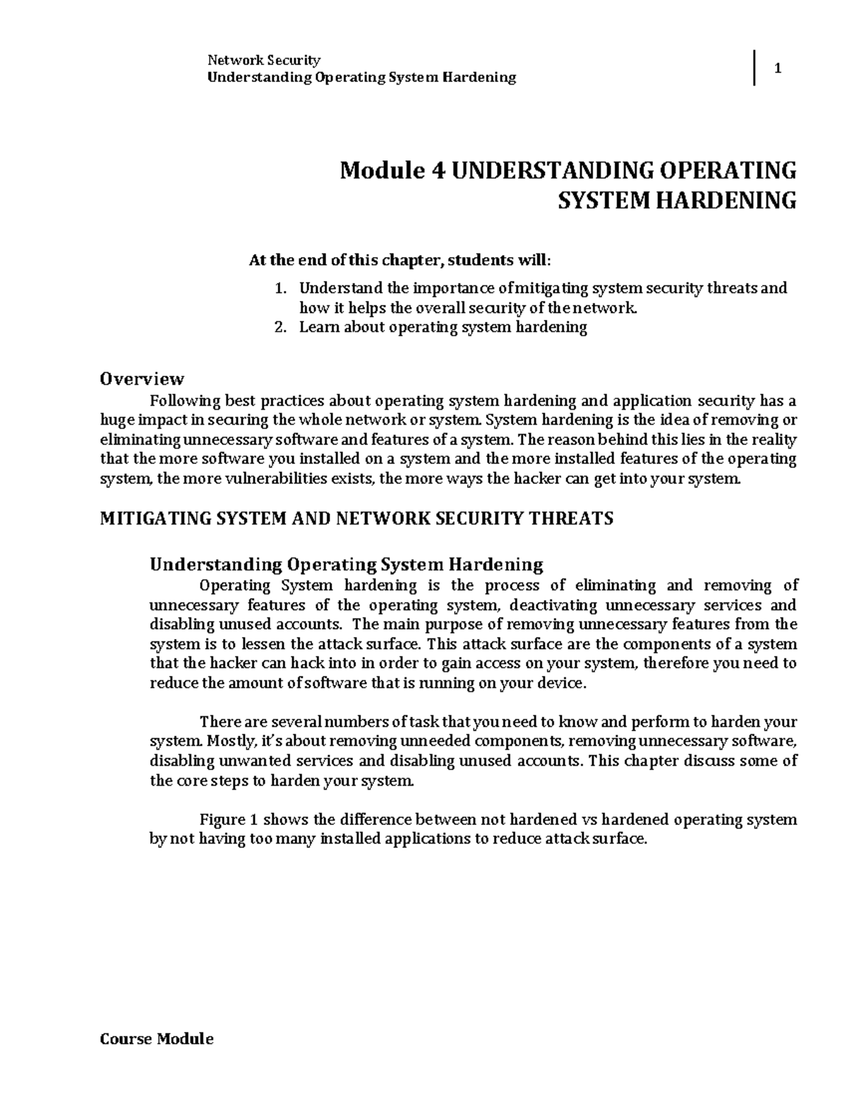 W5-8 -Module 004 Understanding Operating System Hardening - Network Security Understanding ...