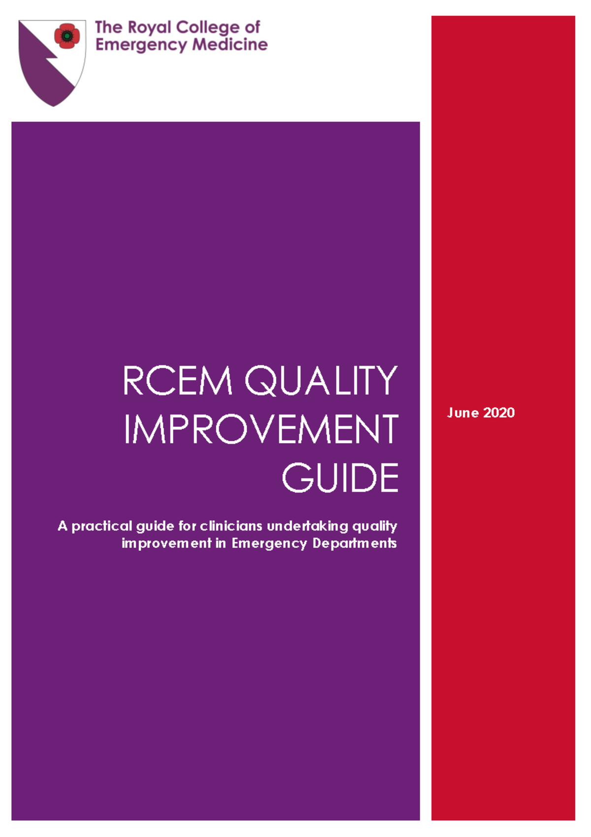 RCEM Quality Improvement Guide June 2020v2 - RCEM QUALITY IMPROVEMENT ...