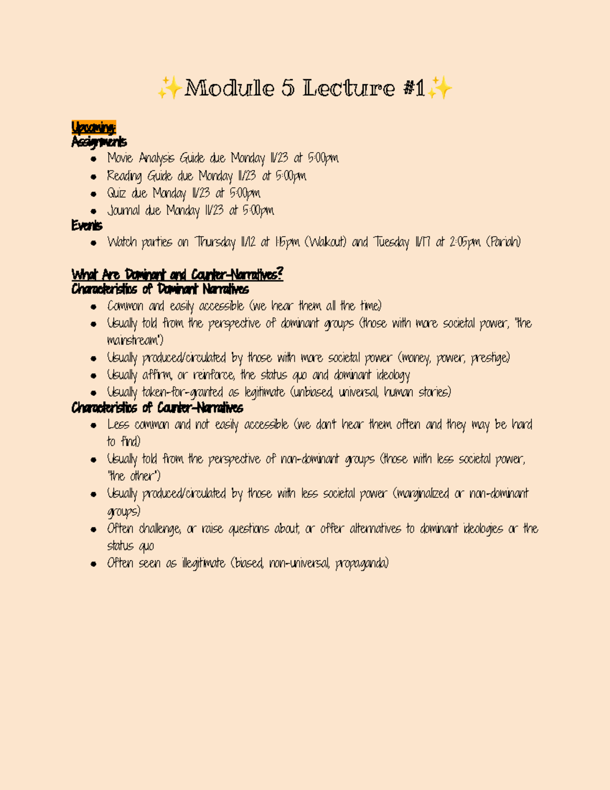 Module 5 Lecture 1 Notes Module 5 Lecture 1 Upcoming Assignments 3678