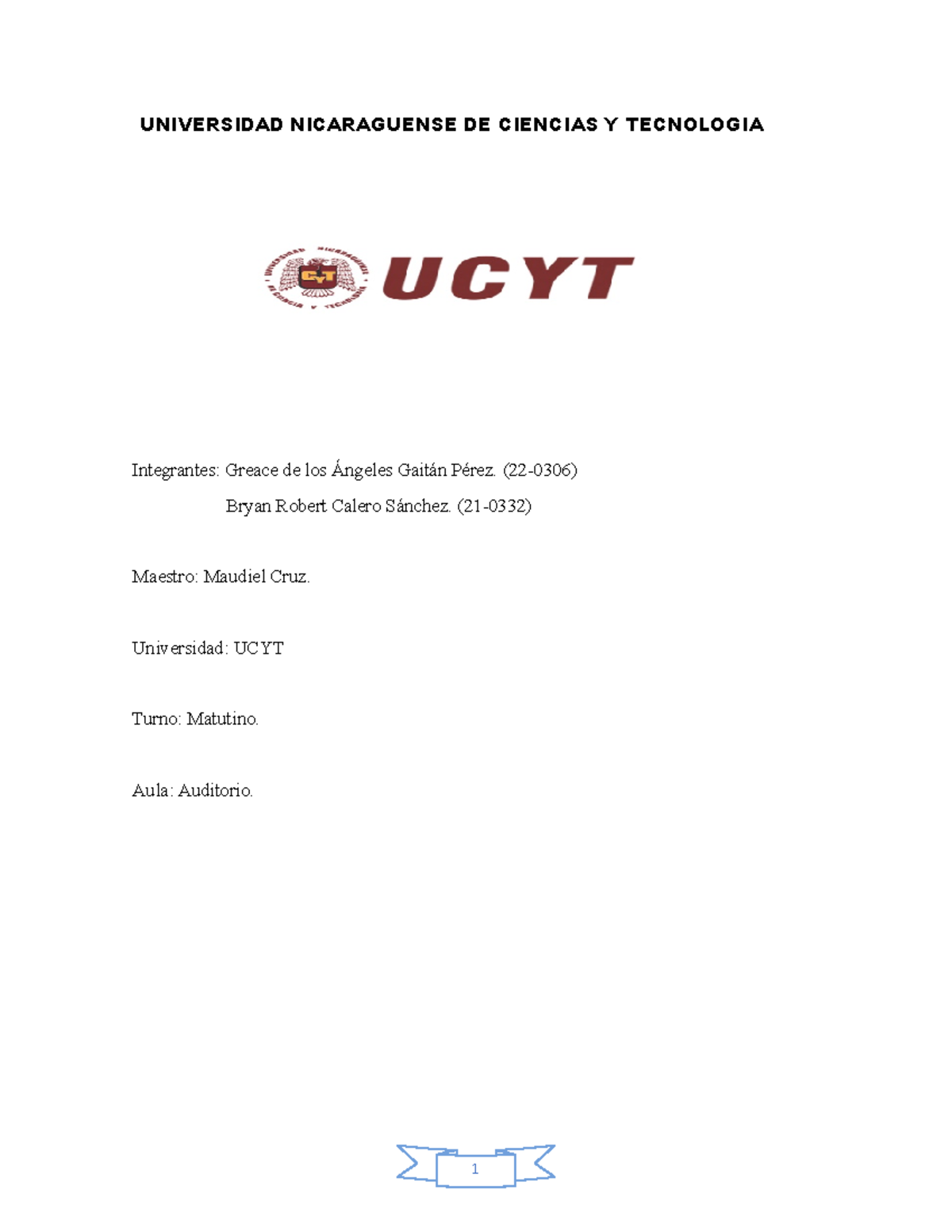 Ucyt greace contabilidad - UNIVERSIDAD NICARAGUENSE DE CIENCIAS Y ...