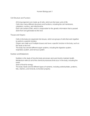 Human Biology (BSC 2020) - lecture notes on Human Biology (BSC 2020 ...
